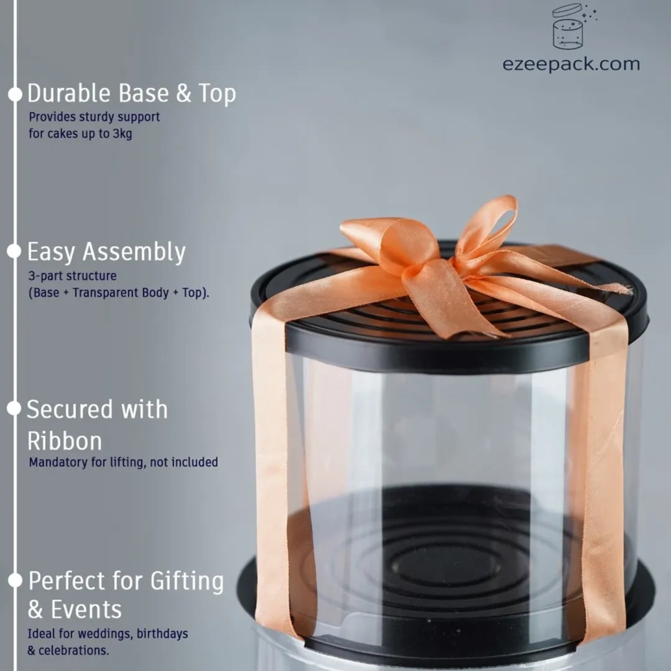 Best Clear Cake Boxes for Fresh and Elegant Packaging Buy now ; Ezee Pack